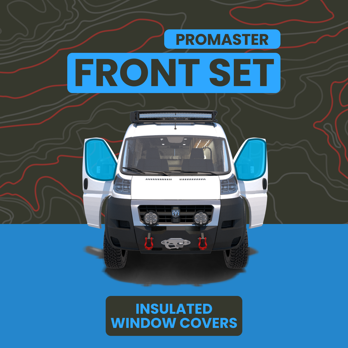 Promaster Front Driver & Passenger Window Cover Set