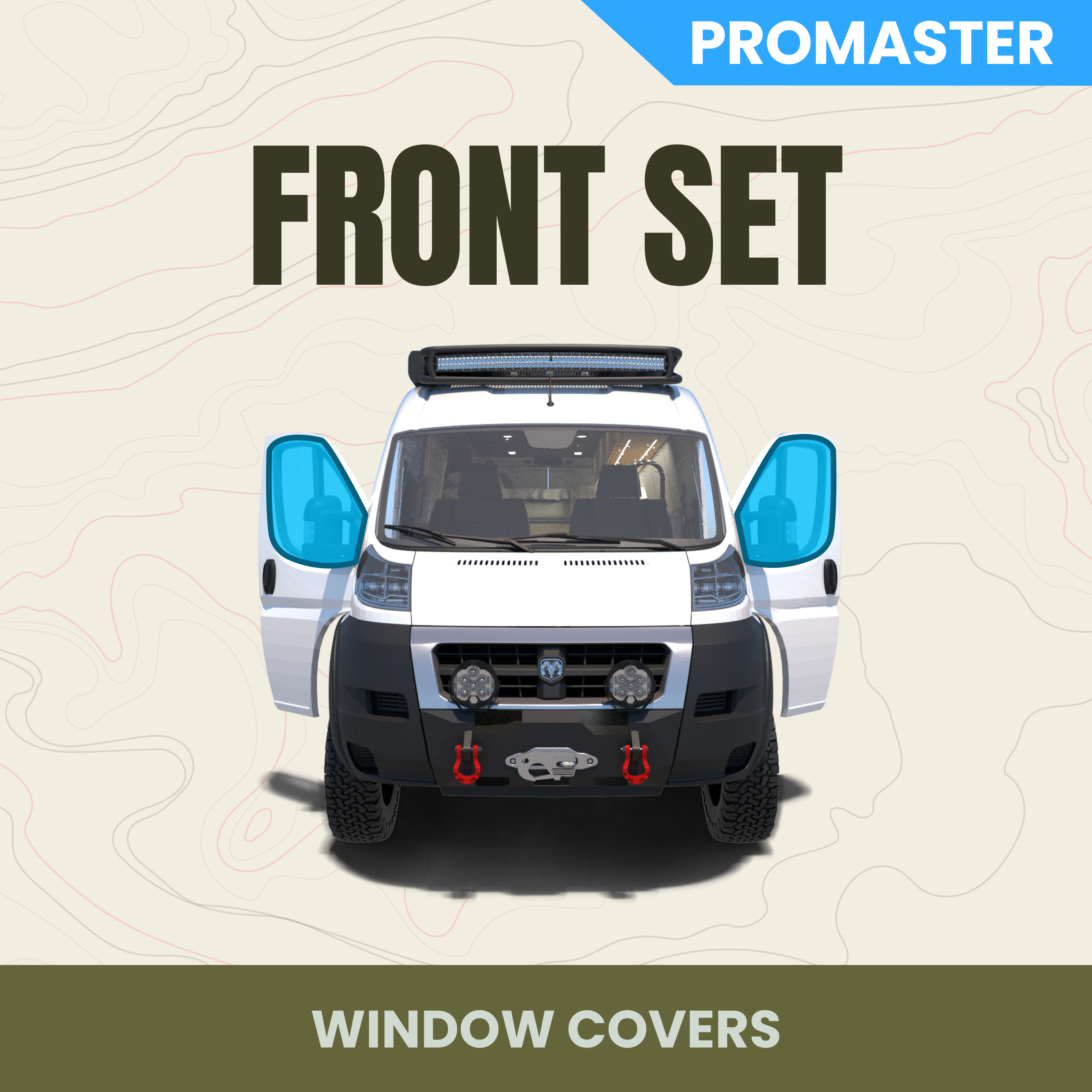 Promaster Front Driver & Passenger Window Cover Set