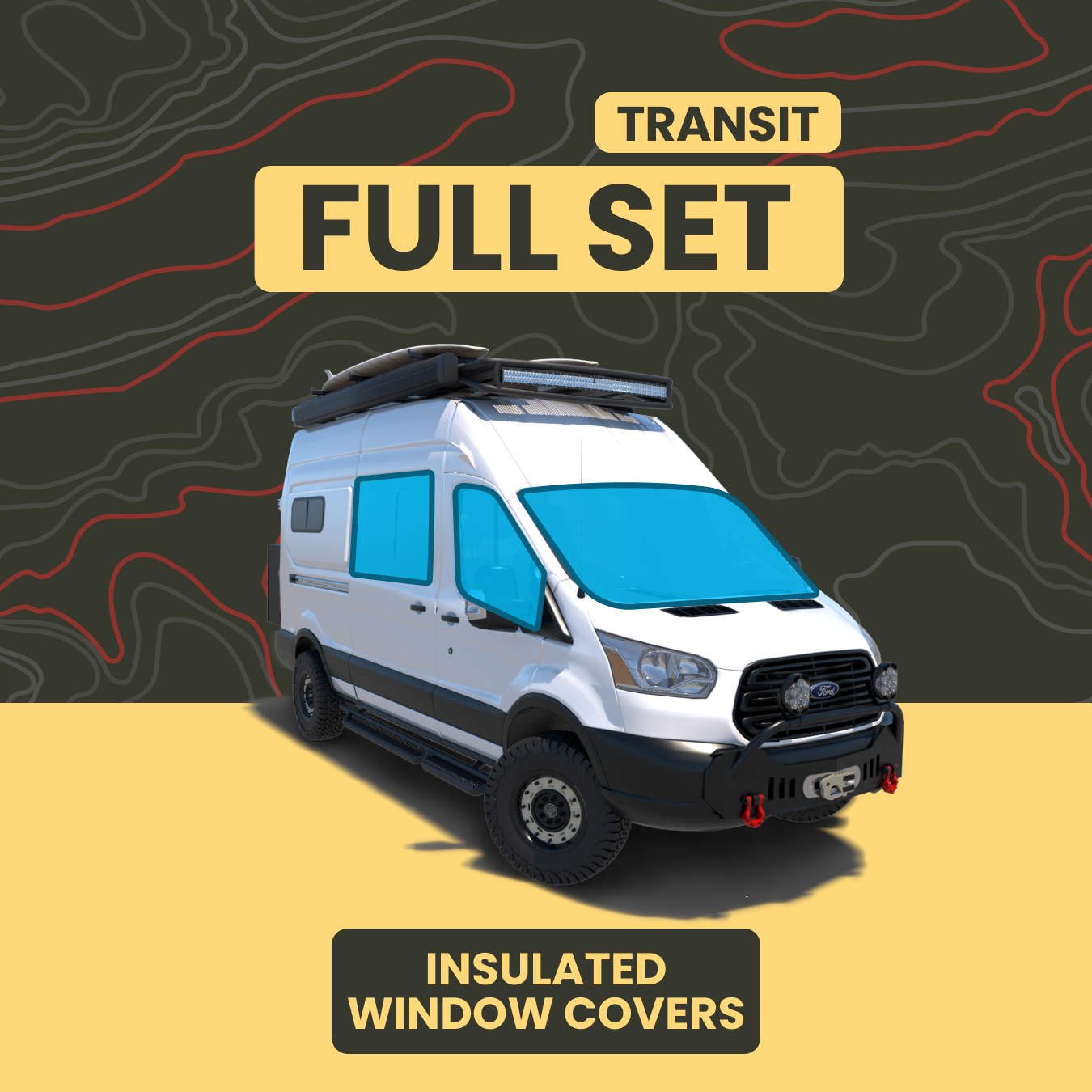 Ford Transit Full 8-Piece Window Cover Set
