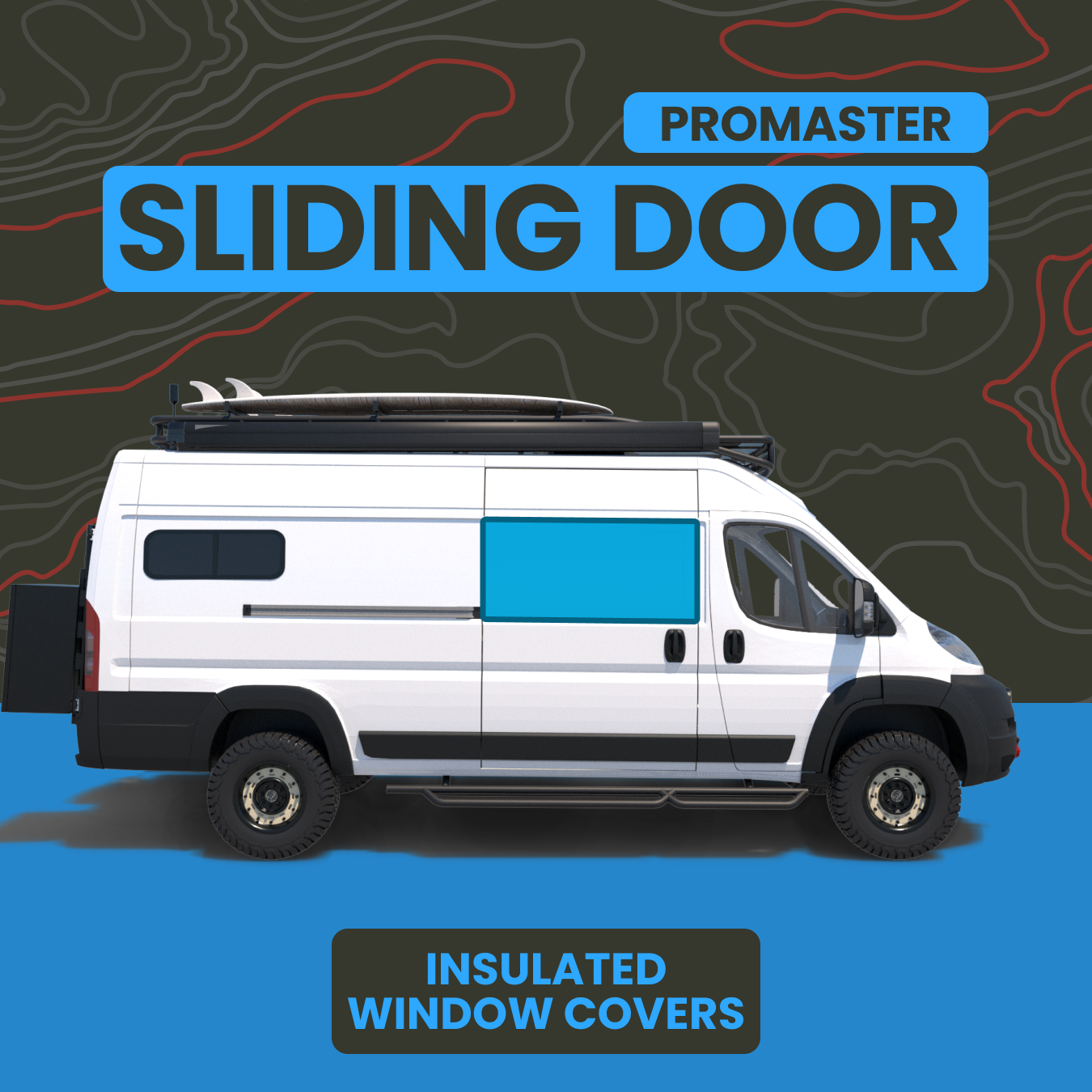 Dodge Promaster Sliding Door Window Cover