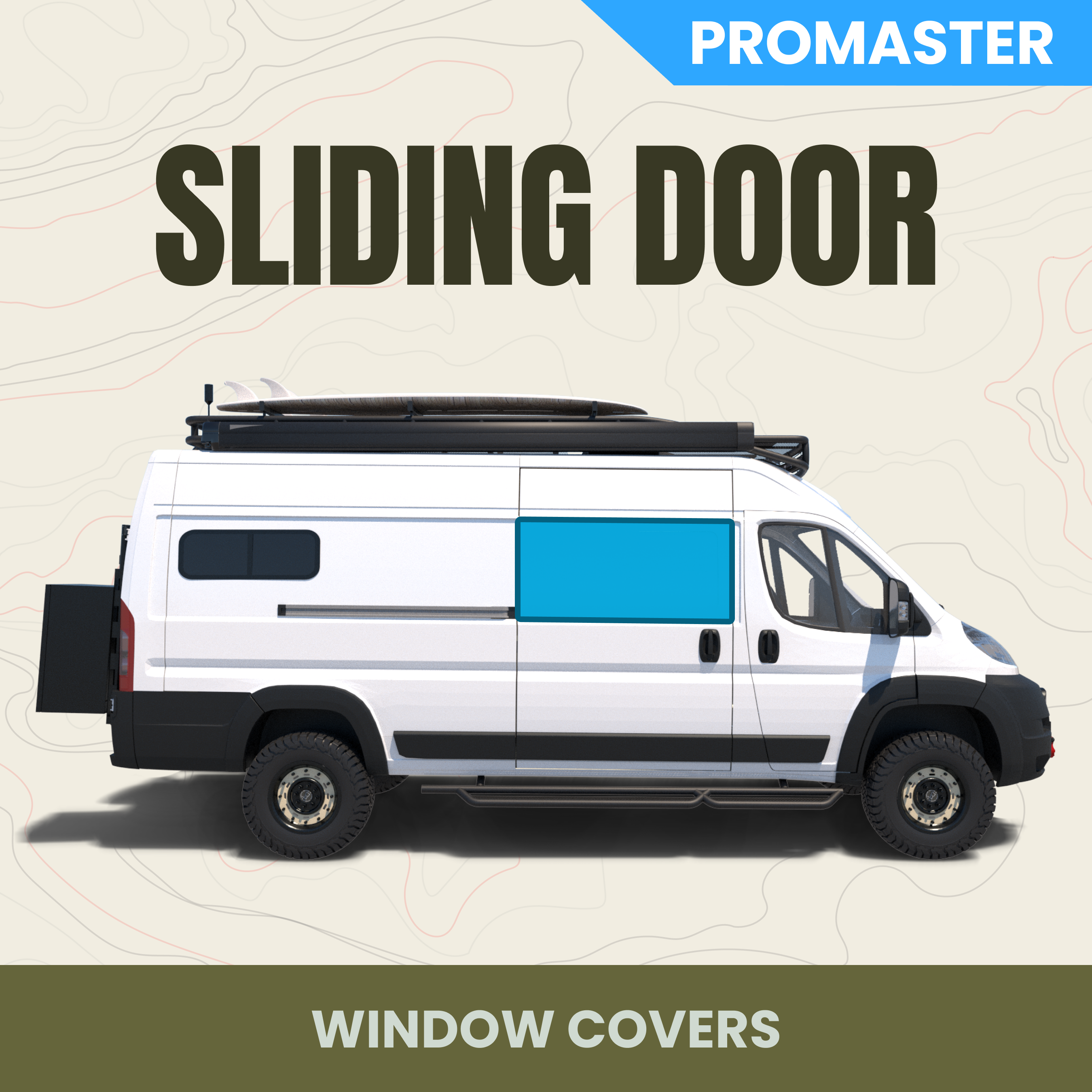 Ram Promaster Sliding Door Window Cover
