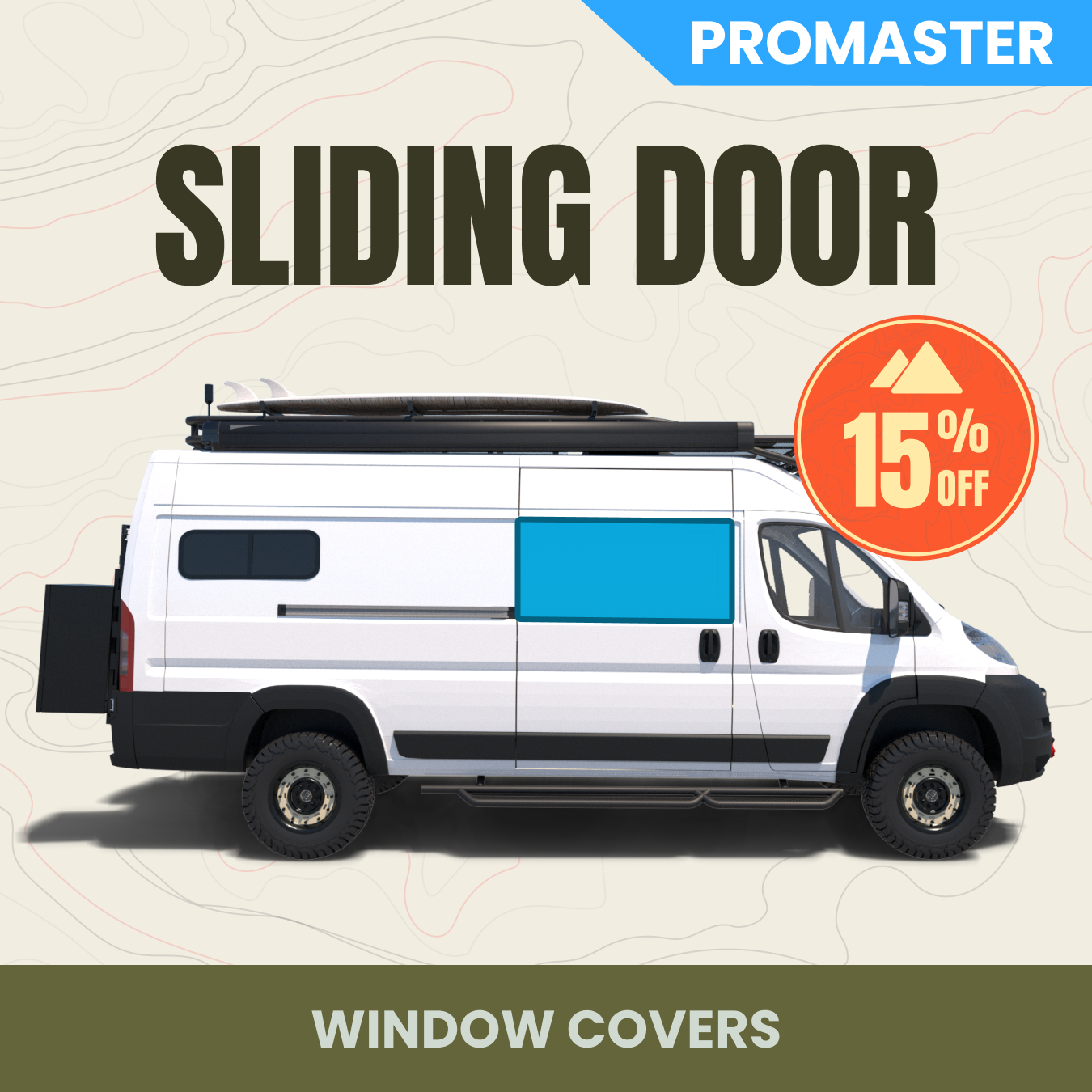 Ram Promaster Sliding Door Window Cover